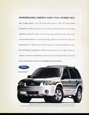 2005 Ford Escape Hybrid - Classic Vintage Advertisement Ad A12-B | eBay