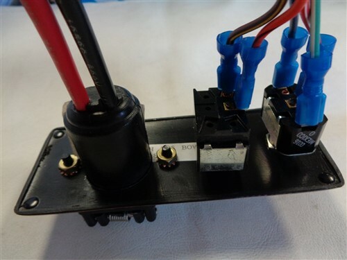 TROLLING MOTOR PLUG & SWITCH PANEL PLASTIC WOODGRAIN 5 1/8" X 2 1/8 ...