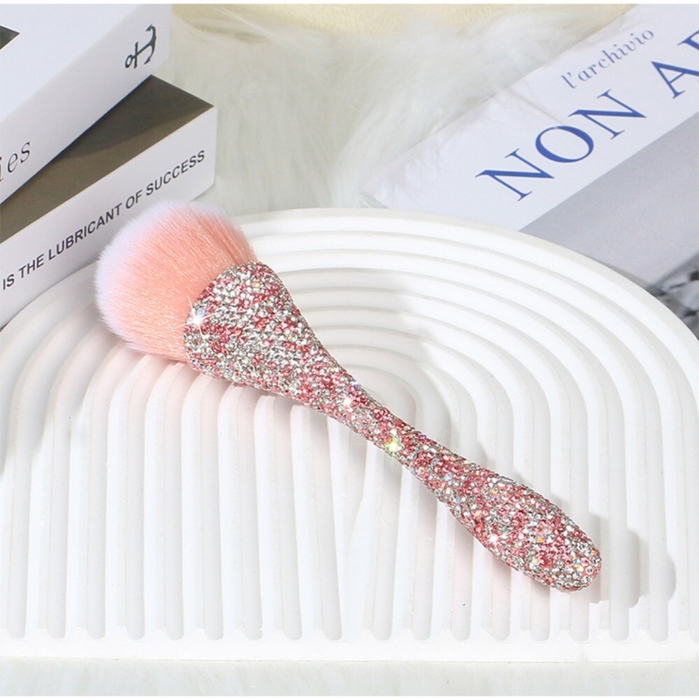 Diamond Inlay Diamond Handle Makeup Brush Artificial Fiber Make Up ...