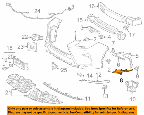 53285-48030 Toyota Cover, front bumper arm hole, rh 5328548030, New ...