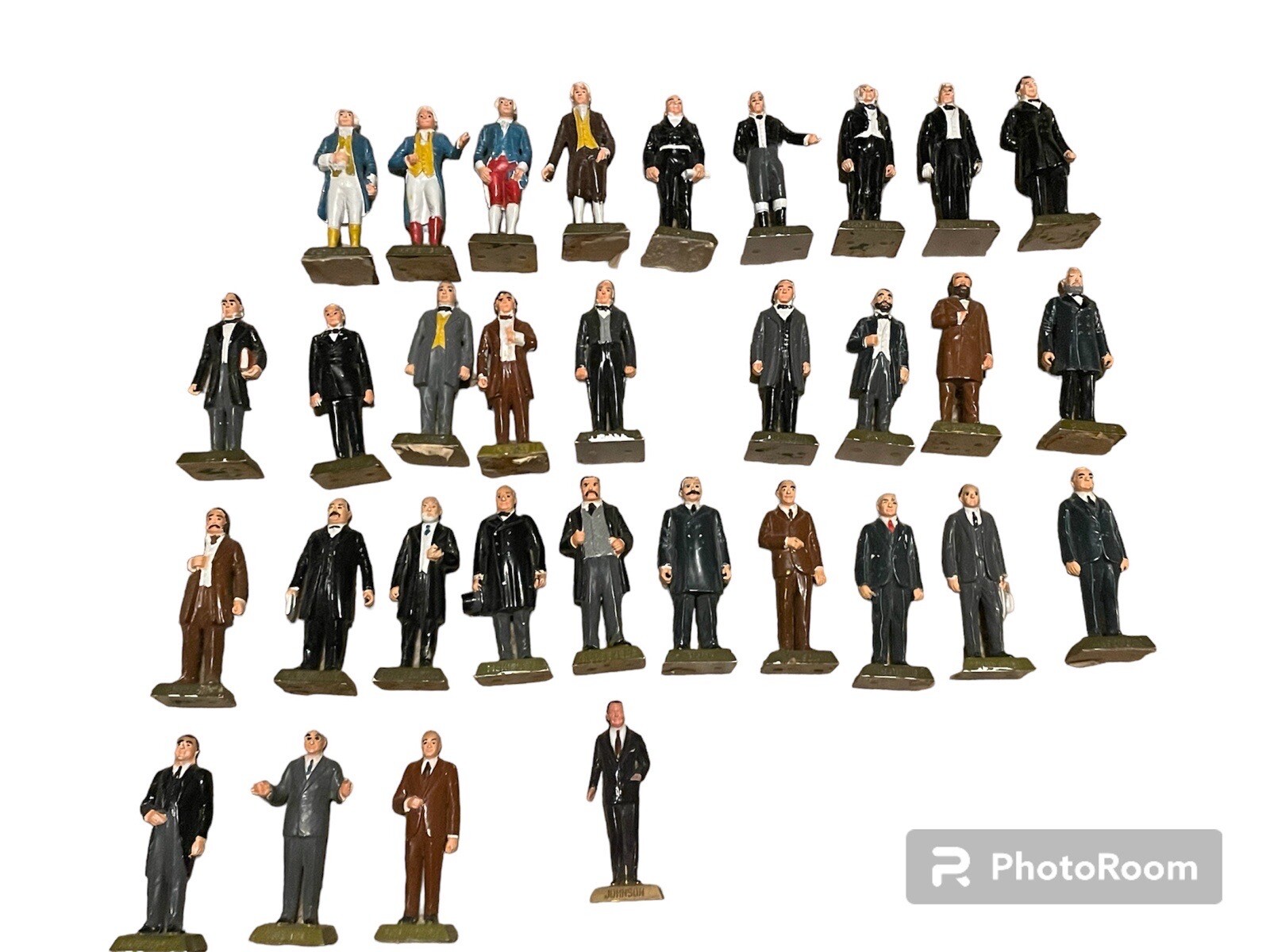 Vtg 1960’s Marx Toys US Presidents 2 3/4” Figures Set Of 32 Incomplete ...