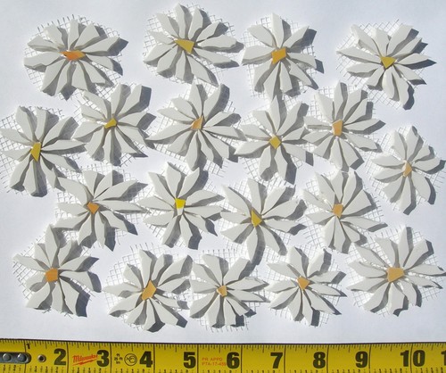 23 White Daisy Mosaic Tile Set Broken Cut China Plate Tiles | eBay