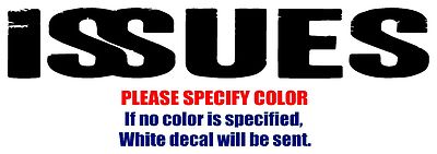 ISSUES Band Rock Music JDM Vinyl Decal Car Sticker Window bumper Laptop ...
