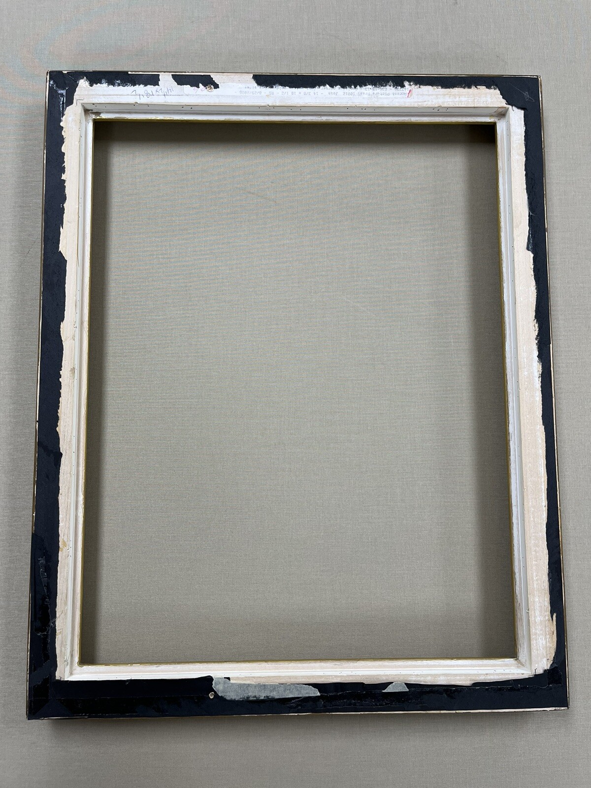 Gold Picture Frame w/ Beaded And Corner Detail. Includes Mat W/ Inner ...