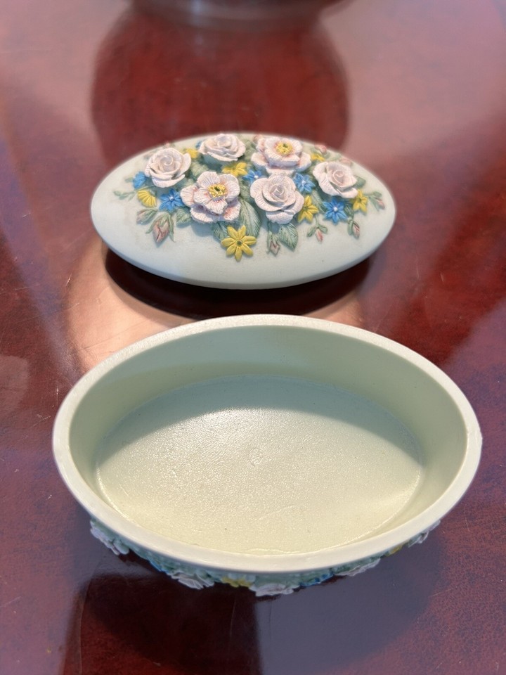 Vintage Jane Asher by Willow Hall Trinket Box Collectible Floral | eBay