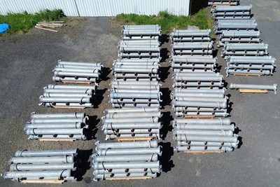 Bauer type 12” galvanized pipe, 10ft long+- | eBay