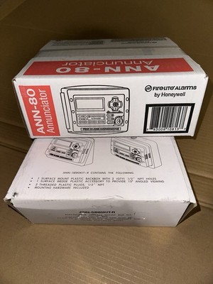 Fire-Lite ANN-80 Remote Annunciator - Red WITH Ann-SB80KIT-R Surface ...