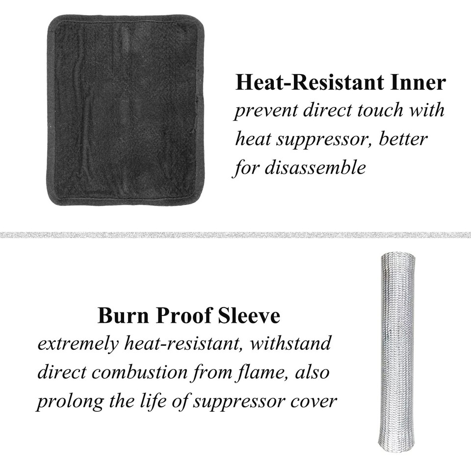 7"/8"/9" Heat-Resistant Suppressor Cover with Burn Proof Suppressor ...