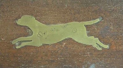 Antique Cribbage Board, Walnut, Brass Rabbits, Busts, Train, Moon ...