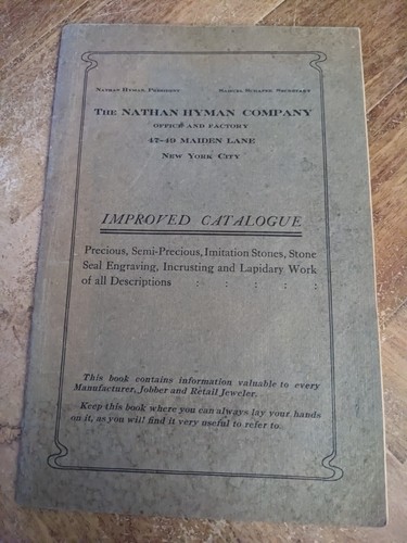 Booklet/Catalogue The Nathan Hyman Company Manufactures Jobber Retail ...
