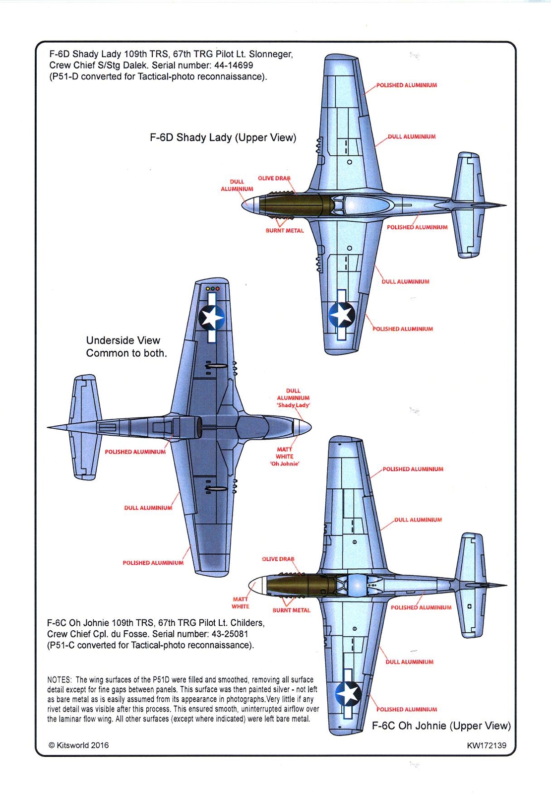Kits World Decals 1/48 P-51 MUSTANG Fighter Shady Lady & Oh Johnnie | eBay