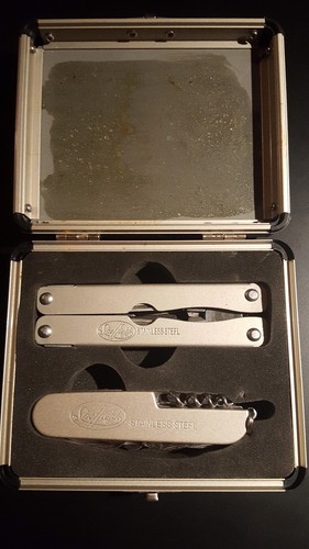 SHEFFIELD MFG 2 PIECE MULTI FUNCTION KNIFE TOOL SET WITH BOX, please ...