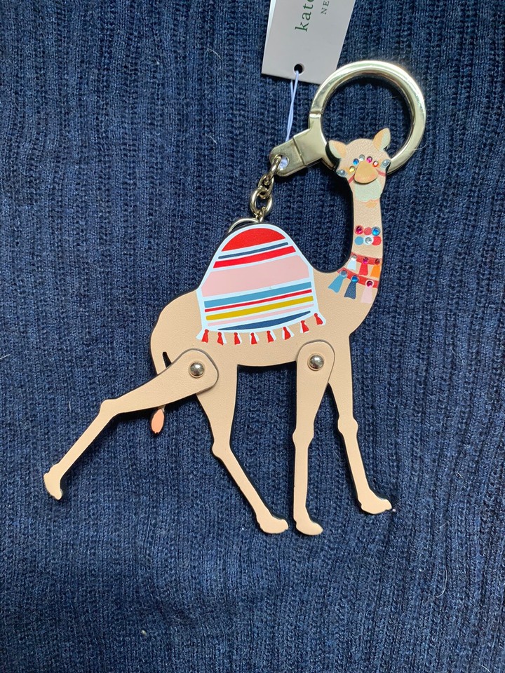 KATE SPADE SPICE THINGS UP JEWELED CAMEL KEY CHAIN /FOB NWT | eBay