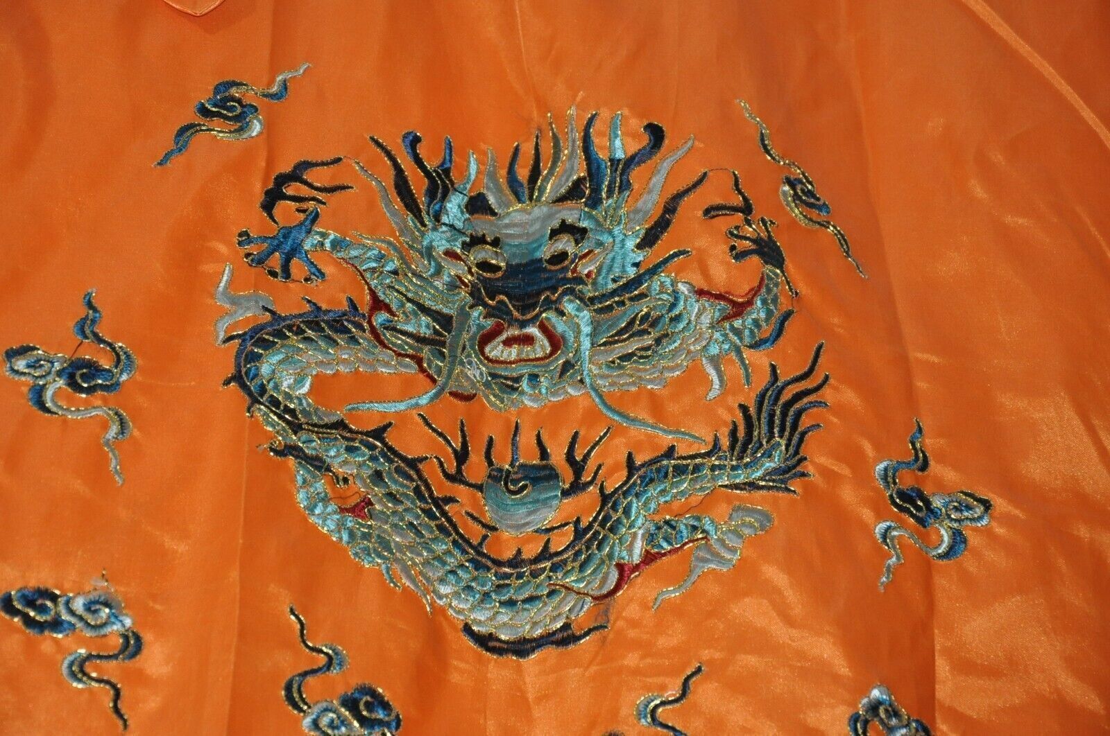 Rare China Ming Dynasty dynasty silk embroidery Loong Dragon Emperor ...