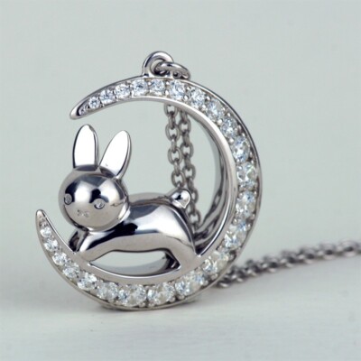 Miffy Rabbit Moon Star Necklace Pendant Silver Jewelry Japan Limited | eBay