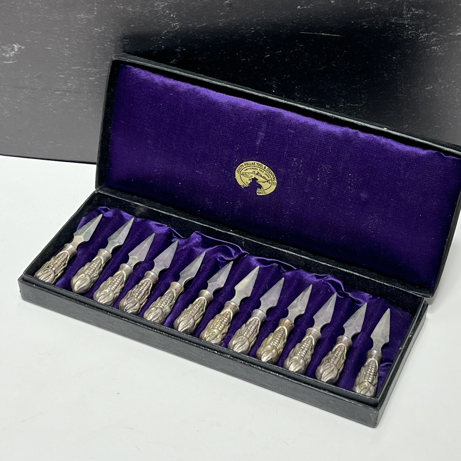 Set of 12 Joseph Pollak Tool & Stamping Co Boston Corn on Cob Picks ...