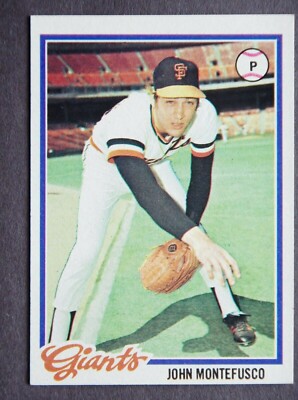 John Montefusco #142 Topps 1978 Baseball Card (San Francisco Giants) VG ...