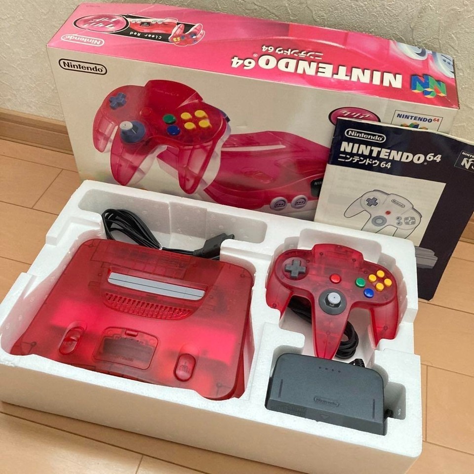 Nintendo 64 N64 Console Japan NTSC-J Clear Pink Tested Boxed ...