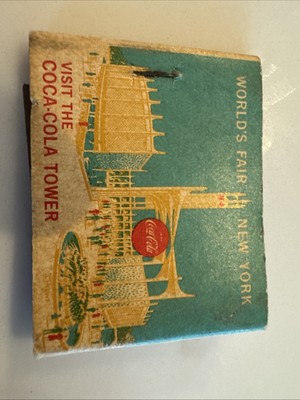 1964 WORLDS FAIR COCA COLA MATCH BOOK VINTAGE UNSTRUCK CONDITION | eBay
