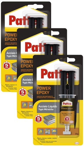 Pattex Power Epoxy Acciaio Liquido colla epossidica bicomponente color ...