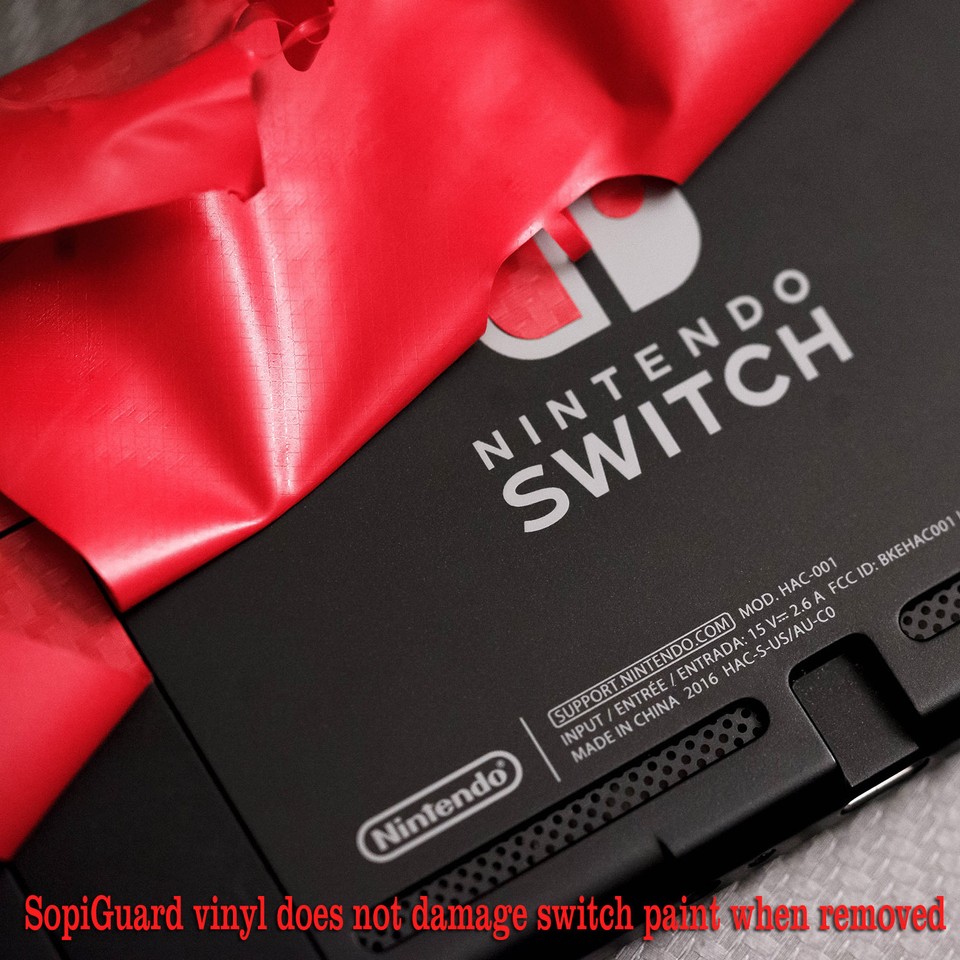 SopiGuard 3M Avery Carbon Fiber Brushed Skin Wrap for Nintendo Switch ...