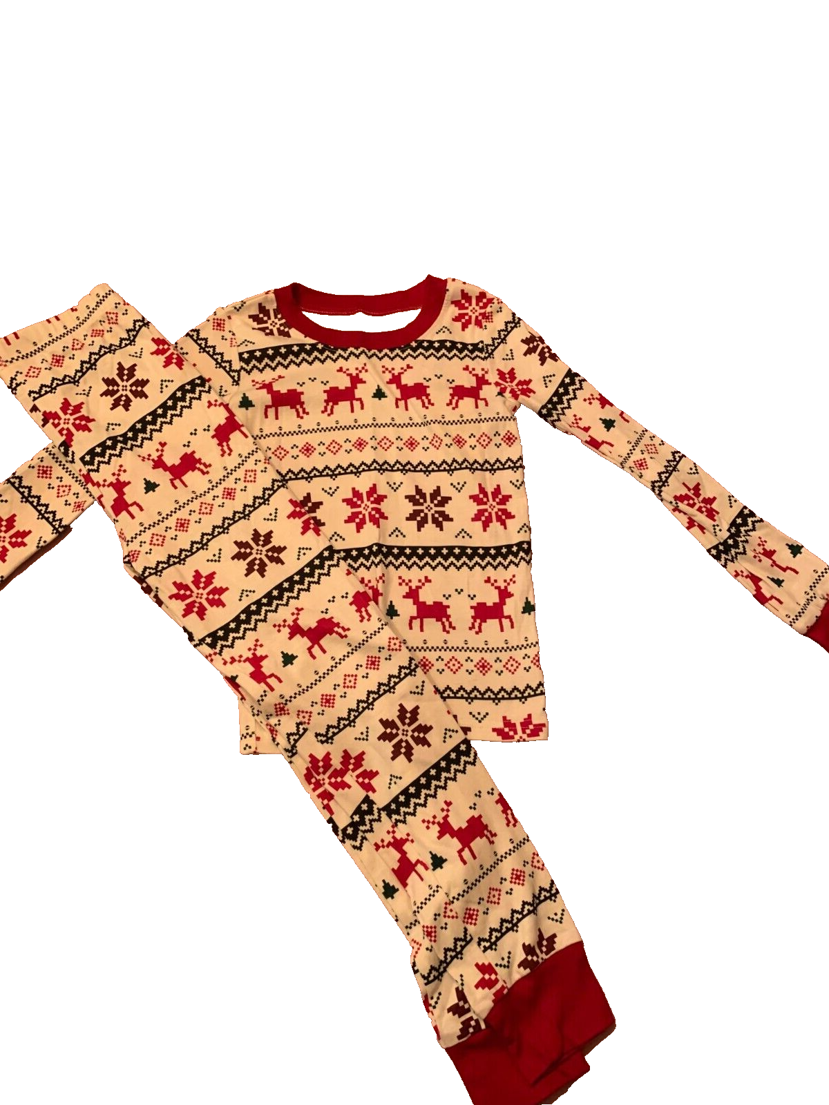 TCP FAIR ISLE REINDEER SNOWFLAKE CHRISTMAS 2 PIECE PAJAMA PANT SET KIDS ...