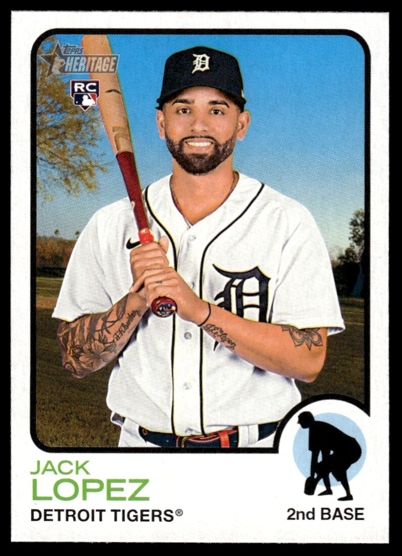 2022 Topps Heritage High Number Jack Lopez Rookie Detroit Tigers #606 ...