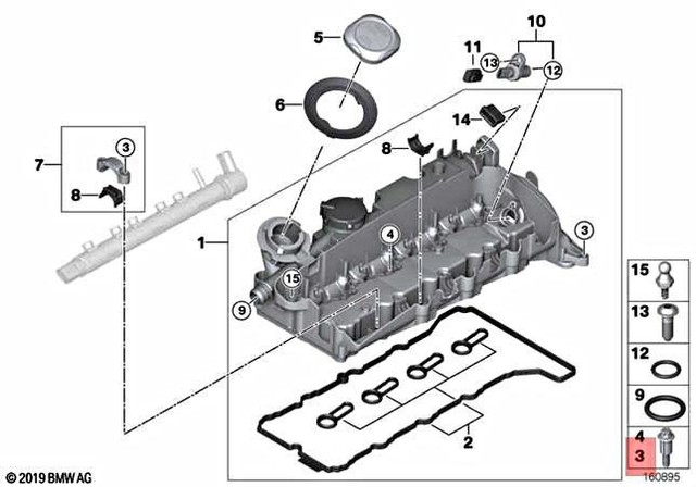 Genuine BMW Valve Cover Bolt 11127802605 for sale online | eBay