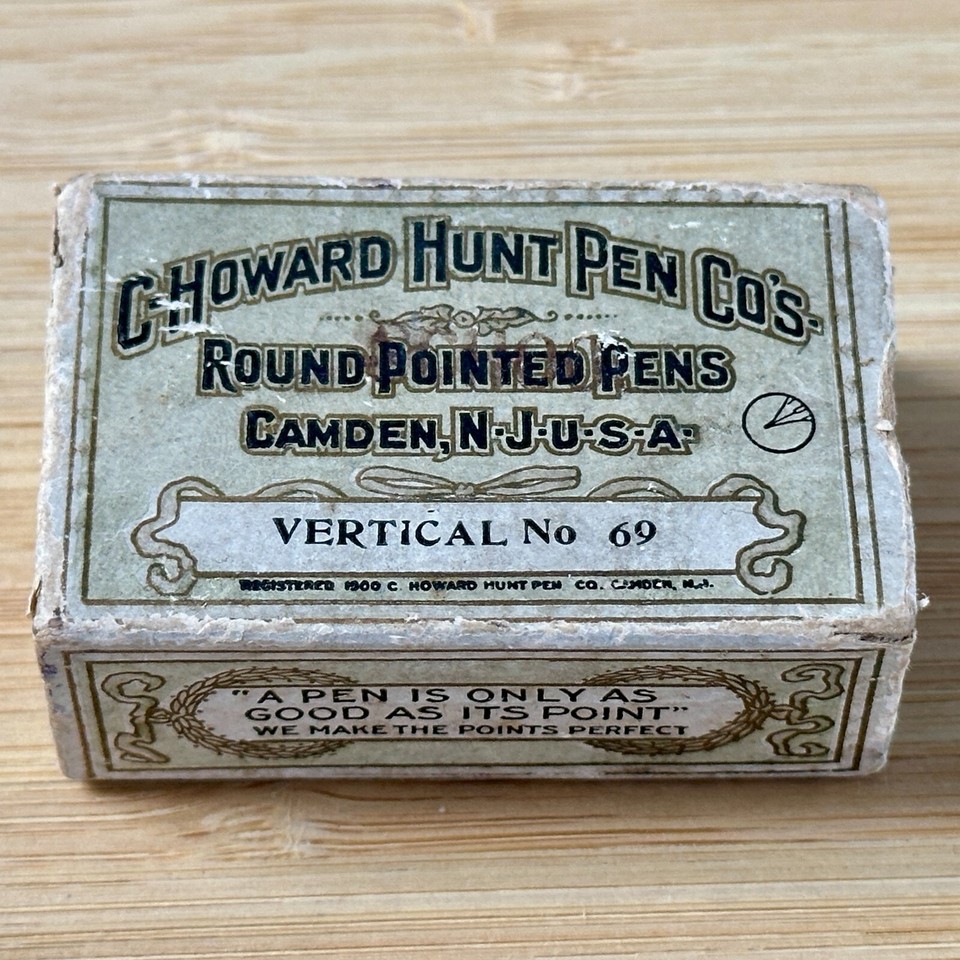 Vintage Howard Hunt Artist Pen Nibs Box Round Pointed, 13 "School pens ...