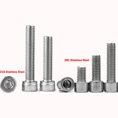 M2-M12 316/201 Stainless Steel Socket Cap Head Hex Screws Allen Key ...