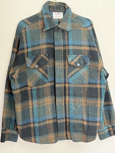 Vintage Men's CPO Wool Shirt Large Jacket Made in USA Anchor L | eBay