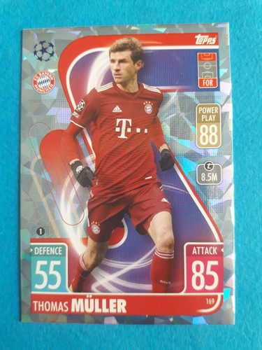 THOMAS MULLER TOPPS MATCH ATTAX 2021-2022 CARD N. 169 PARALLELE ...