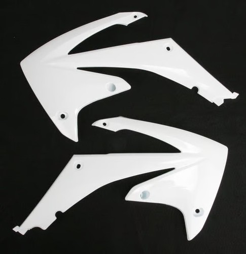UFO Plastics (NLA) Radiator Covers - White Motorcycle Dirt Bike HO04637 ...