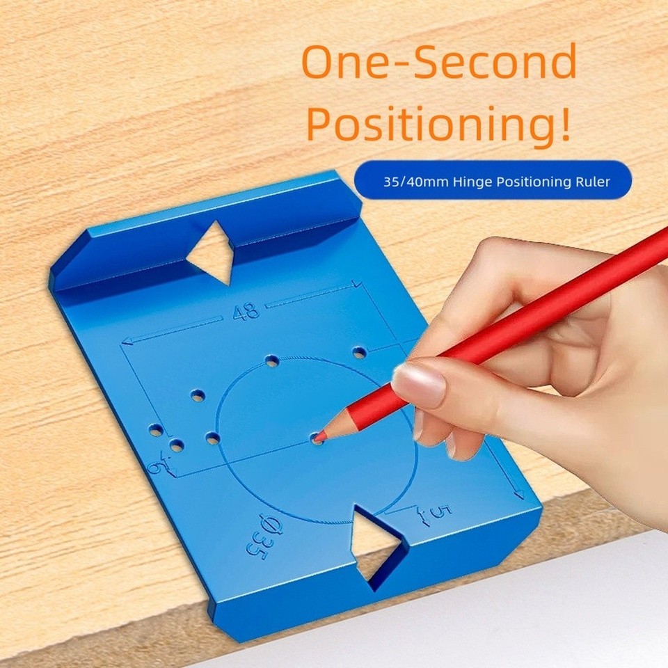 ABS Hinge Hole Drill Guide Template 2 Pieces for Cabinet Door ...
