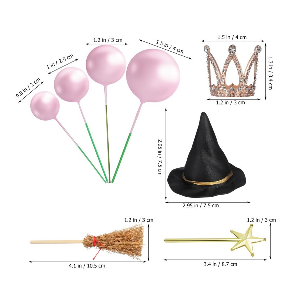 44 Pcs Wicked Cake Toppers: Wizard Halloween Birthday Party Supplies ...