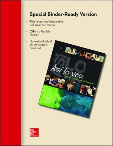 Looseleaf for Así lo Veo by Bill VanPatten, Michael Leeser and Gregory ...