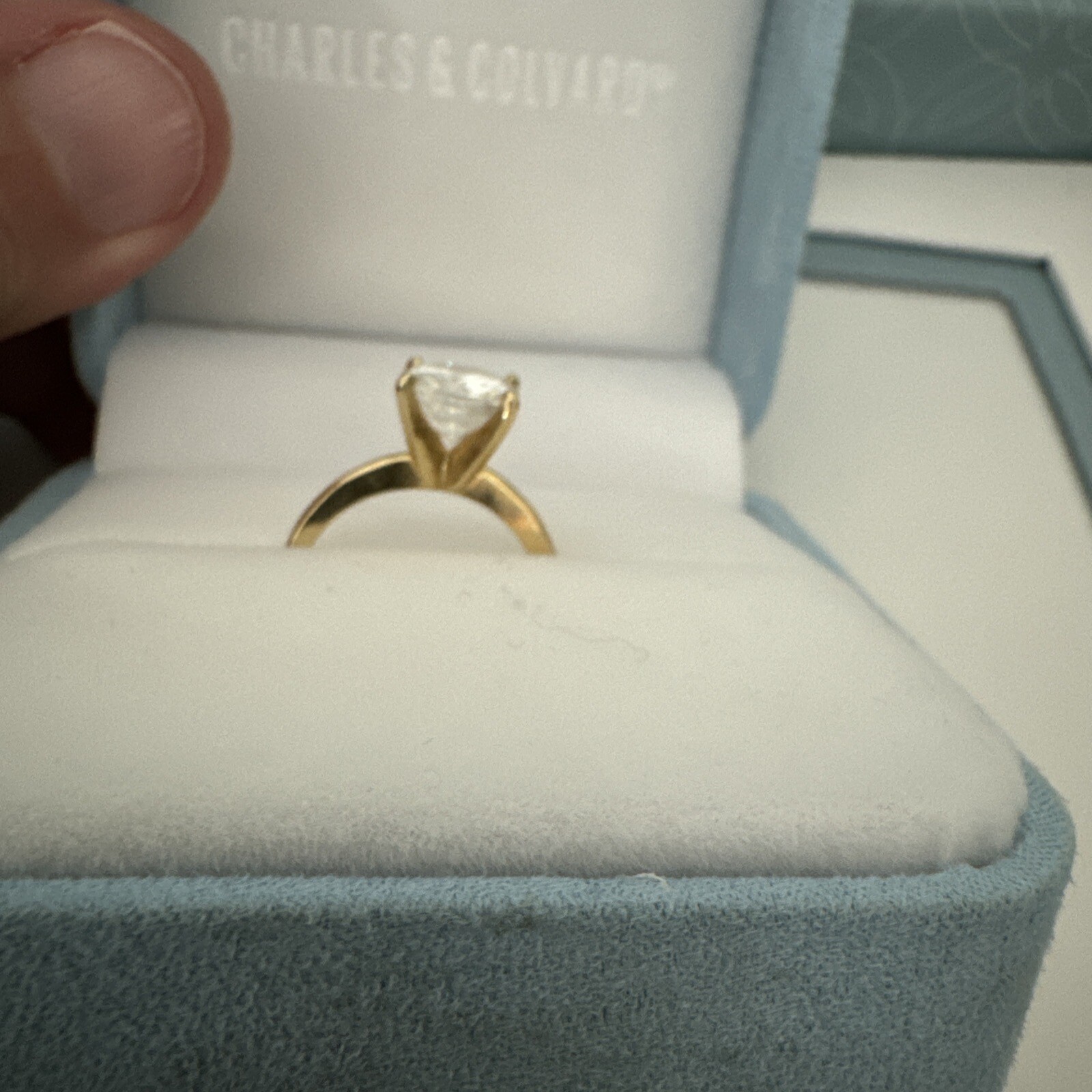 2.40 CTW DEW Cushion Forever One Moissanite Four Prong Engagement Ring ...