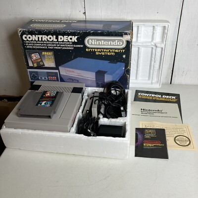 Nintendo 1988 Vintage Nintendo NES Control Deck In Original Box, Early ...