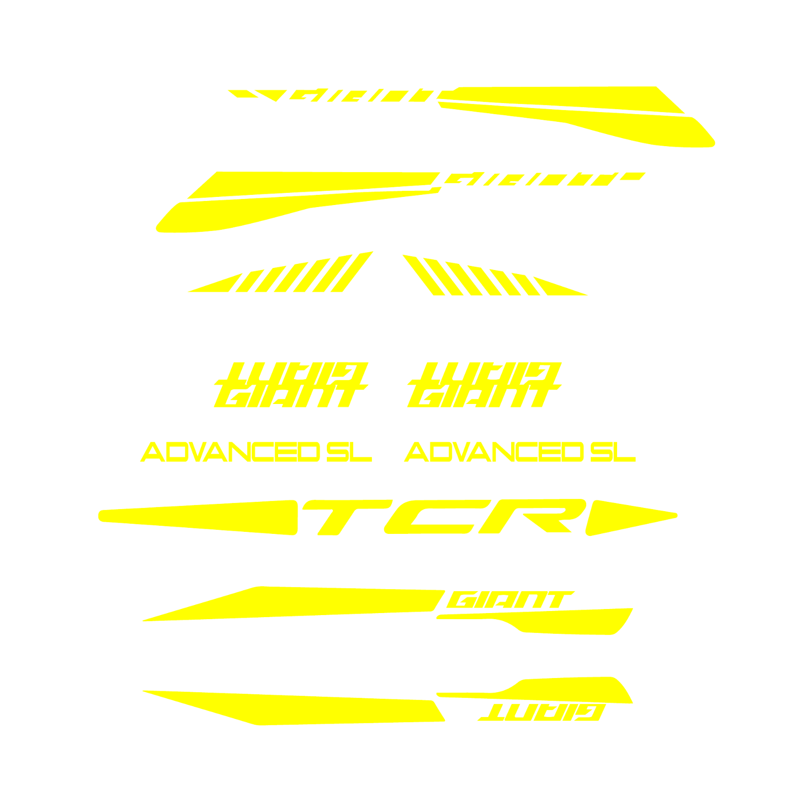 STAR SAM® Bike Frame Stickers GIANT TCR SL advanced Adhesives bicycle ...