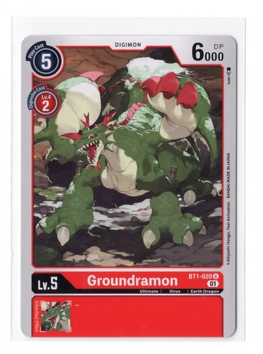 Digimon Card - Groundramon BT1-020 Alternate Art - Bandai | eBay