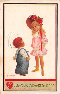 Boy Asks Older Girl-Could You Love A Red-Head?-1913 Comic PC-Bernhardt ...