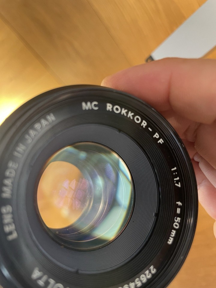 *Almost Mint* Minolta XG-E Film Camera MC Rokkor PF 50mm F/1.7 Lens ...