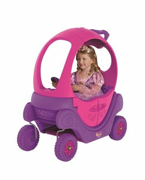 Disney Princess Preschool Carriage Non-electric Ride-on Toy Pink Purple ...