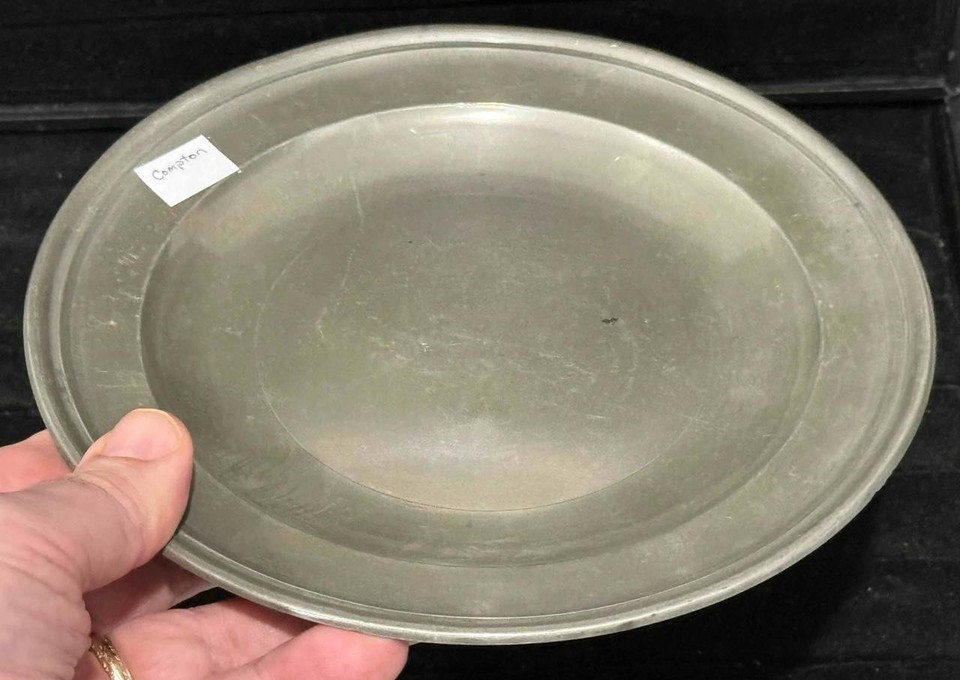 Antique English Pewter Plate, Thomas Compton, c. 1810 | eBay