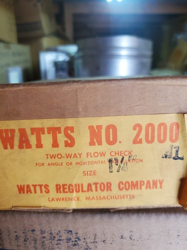 WATTS #2000 1 1/4" TWO-WAY FLOW CHECK VALVE | eBay