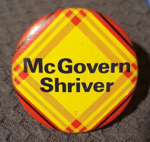 McGovern Shriver Unusual Plaid Vintage Political Pinback Button ABA-4 ...