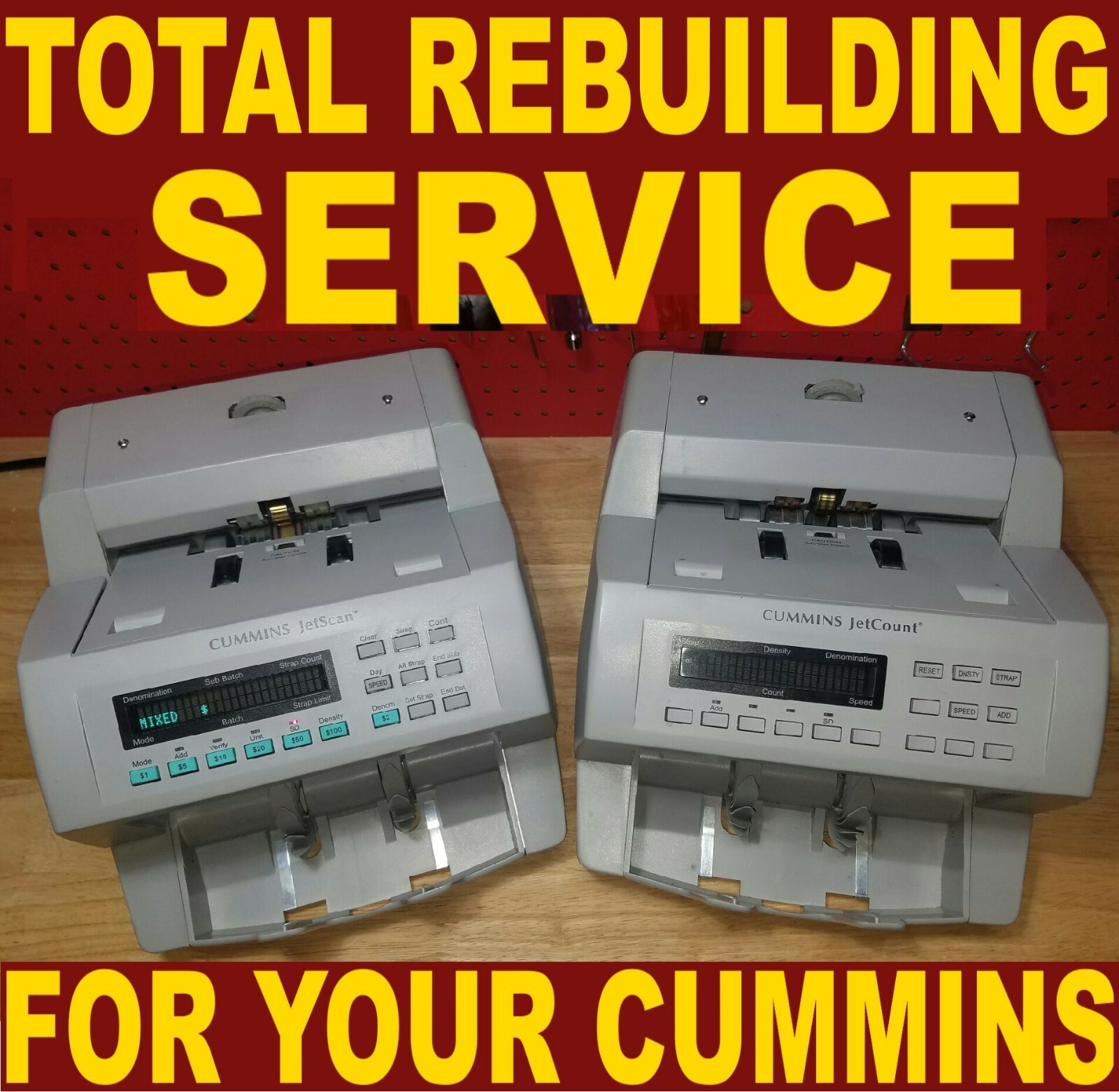 Complete REBUILD Service Cummins Allison Jetscan JetCount ...