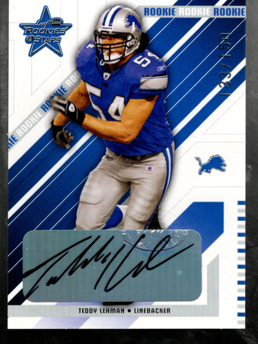 B0140- 2004 Leaf Rookies and Stars Rookie Autographs #250 Teddy Lehman ...