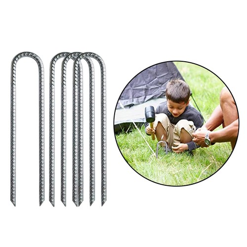 4 Pack Galvanized Steel Trampoline Steel Stakes 12" Wind Anchor Pegs ...