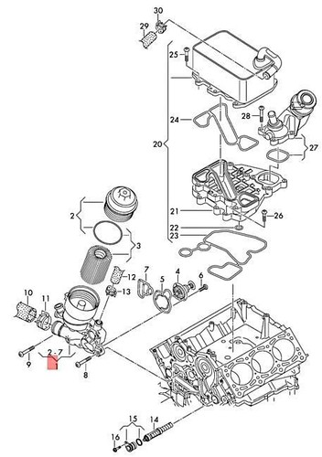 Genuine Oil Filter With Flange AUDI VW Audi A4 allroad quattro Avant ...